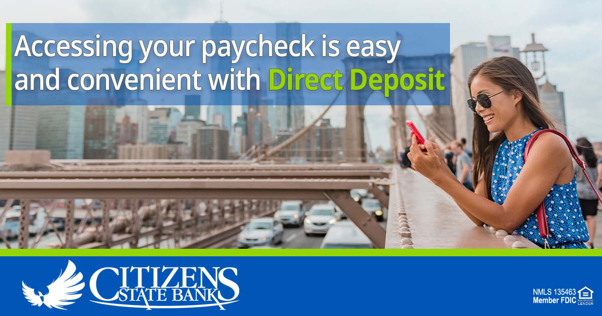 Direct Deposit - Easy & Convenient